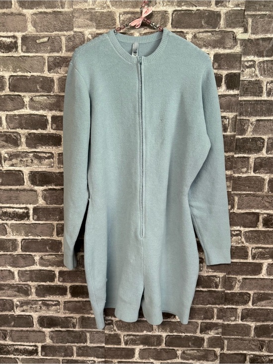 SKIMS | Pants & Jumpsuits | Skims Longe Romper Light Blue Zip Front ...